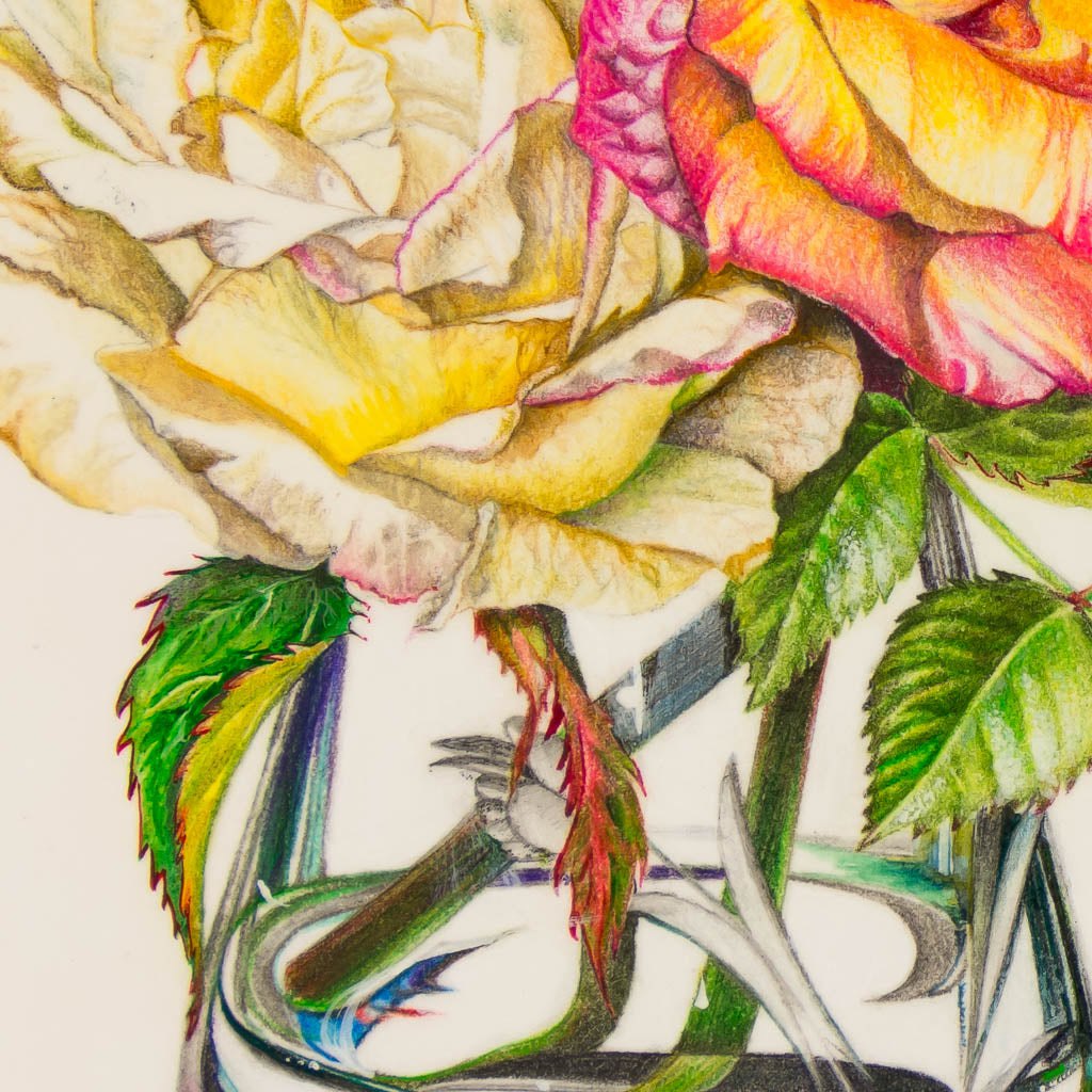 Crystal Rose #2 | 10" x 10" by Jeannette Sirois - West End Gallery