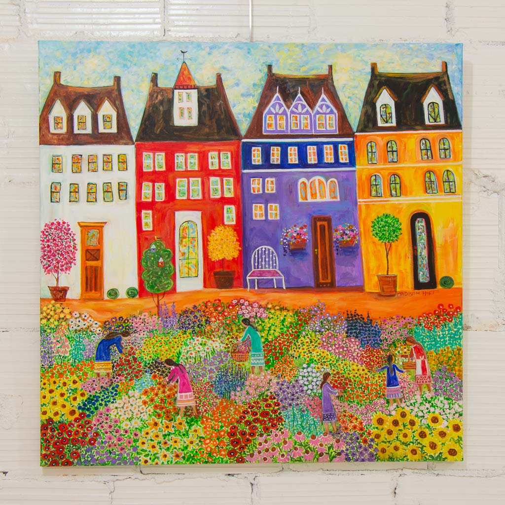 When Flowers Bloom | 36" x 36" by Madison Hart