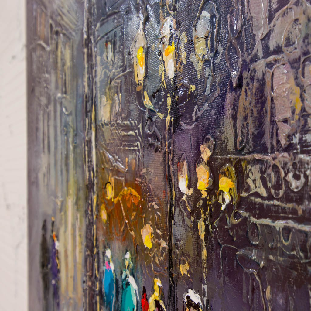 The City by Lamplight | 48" x 36" by Irene Gendelman - West End Gallery