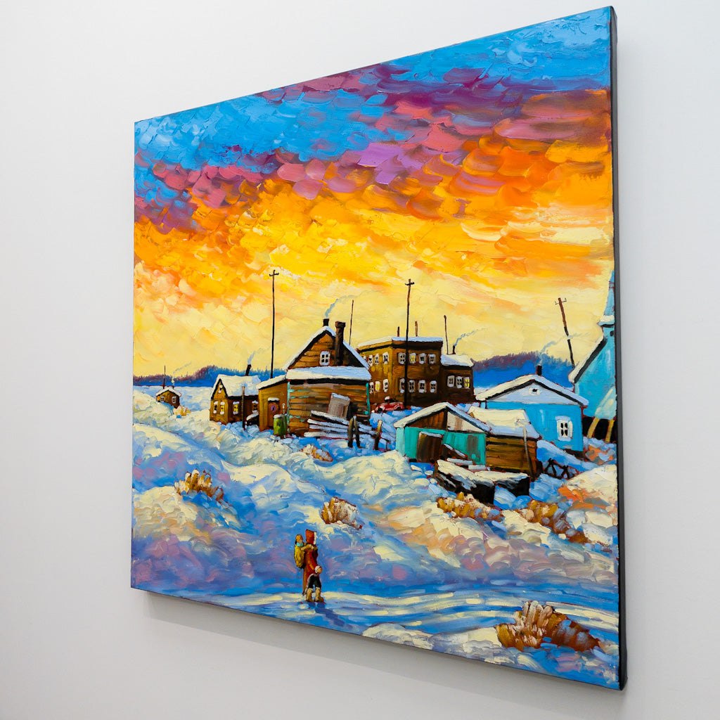 Warm Glow, Behchokǫ̀ (Rae-Edzo), NWT | 36" x 36" - West End Gallery